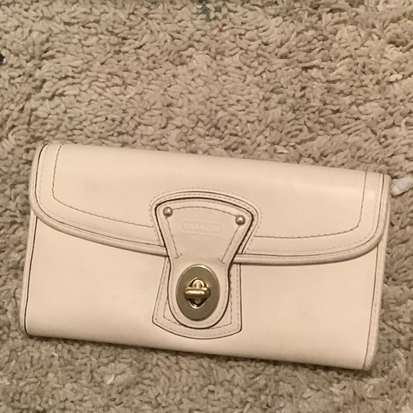 Bags | Coach Legacy Leather Slim Envelope Wallet Ivory Ecru | Poshmark